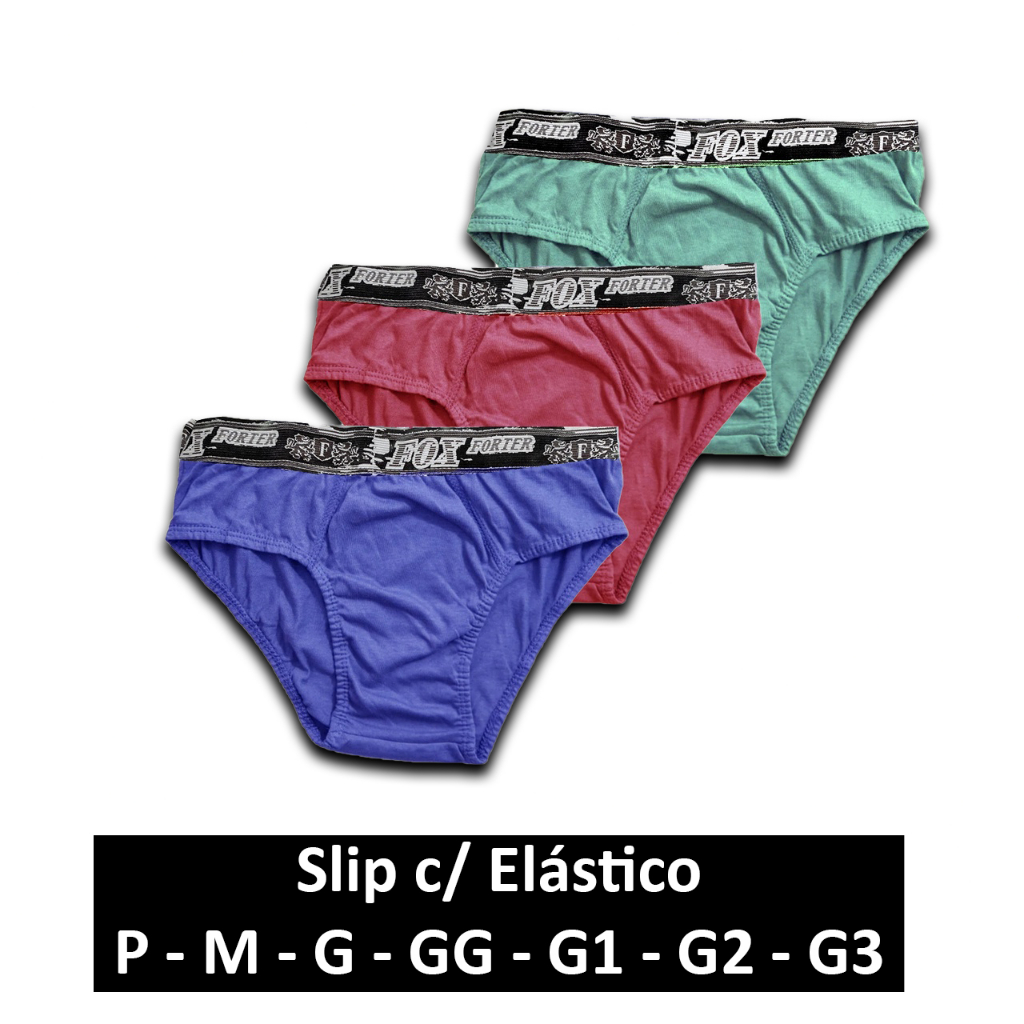 KIT 10 Cuecas Slip Cueca Masculina | Shopee Brasil