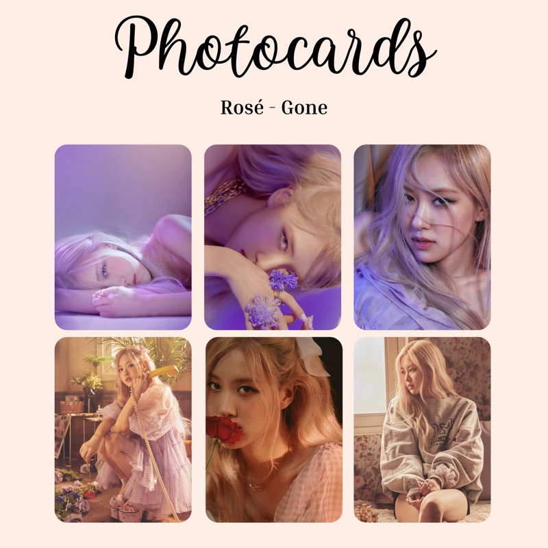 Photocards Rosé | Gone - Fanmade C/Sleeve | Shopee Brasil