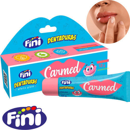 Novo Carmed Fini Dentadura Hidratante Protetor Labial Efeito Gloss 10g | Shopee Brasil
