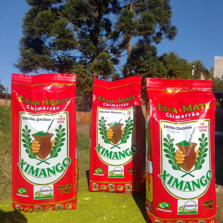 Kit com 3 pacotes de Erva Mate Chimarrão Ximango Moída Grossa Pacote ...