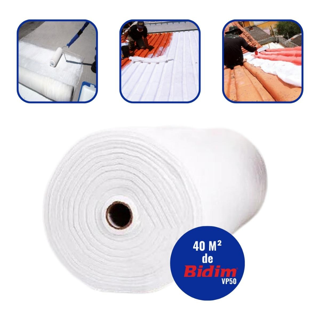 Tela Manta Impermeabilização Bidim Vp50 - 40 Metros | Shopee Brasil