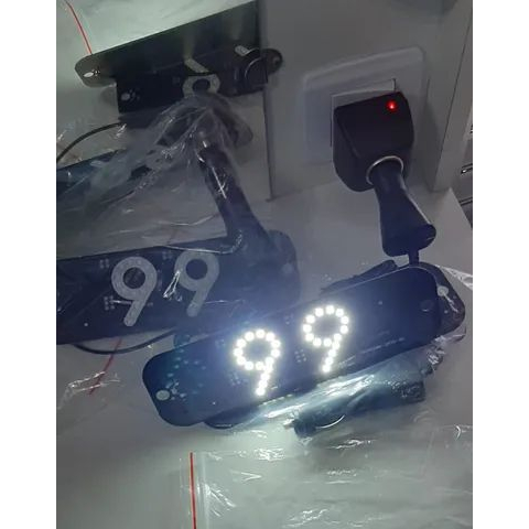 Placa 99 Letreiro Luminoso Led Aplicativo 12v Conector Isqueiro | Shopee Brasil
