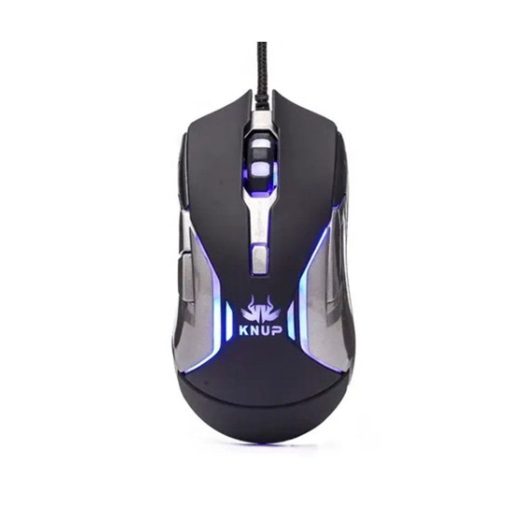 Mouse Gamer Com Led Azul Knup Kp-V34 | Shopee Brasil