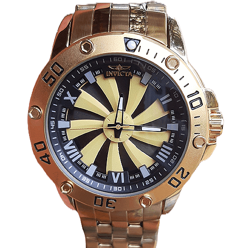 Relógio Invicta Speedway Turbine Banhado Ouro 18k Premium À Prova Da ...