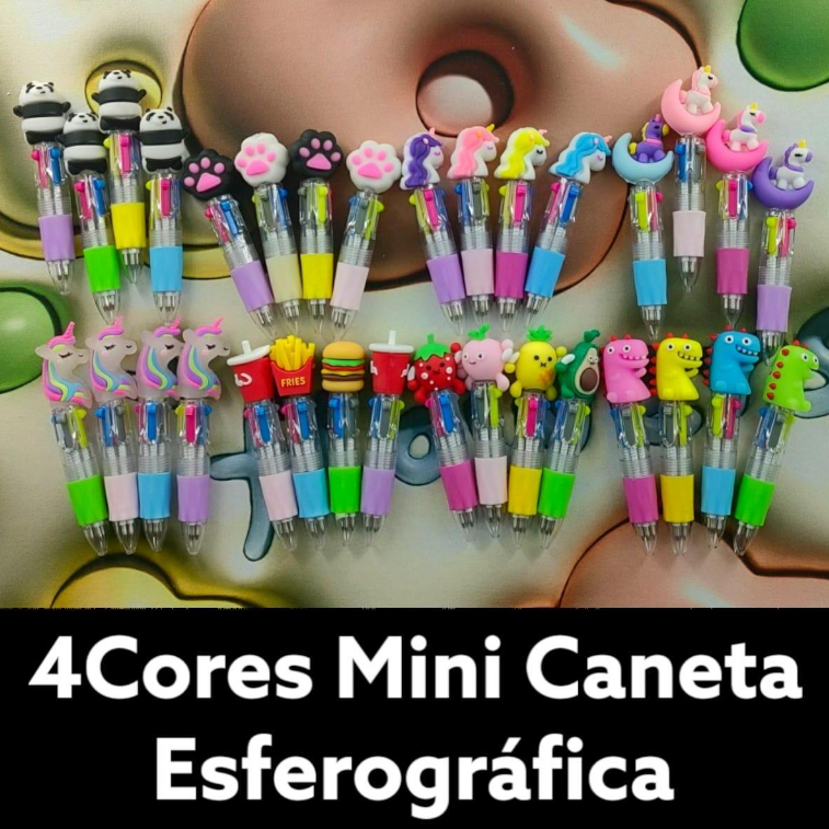 4 cores Em1 Mini Caneta Esferográfica estilosa | Shopee Brasil