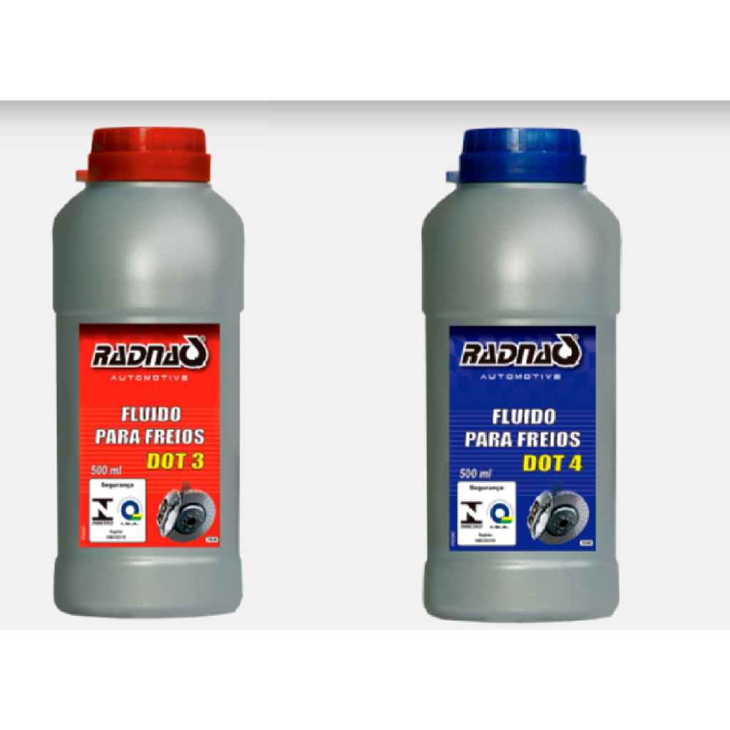 FLUÍDO DE FREIOS RADNAQ 500ML DOT3 E DOT 4 | Shopee Brasil
