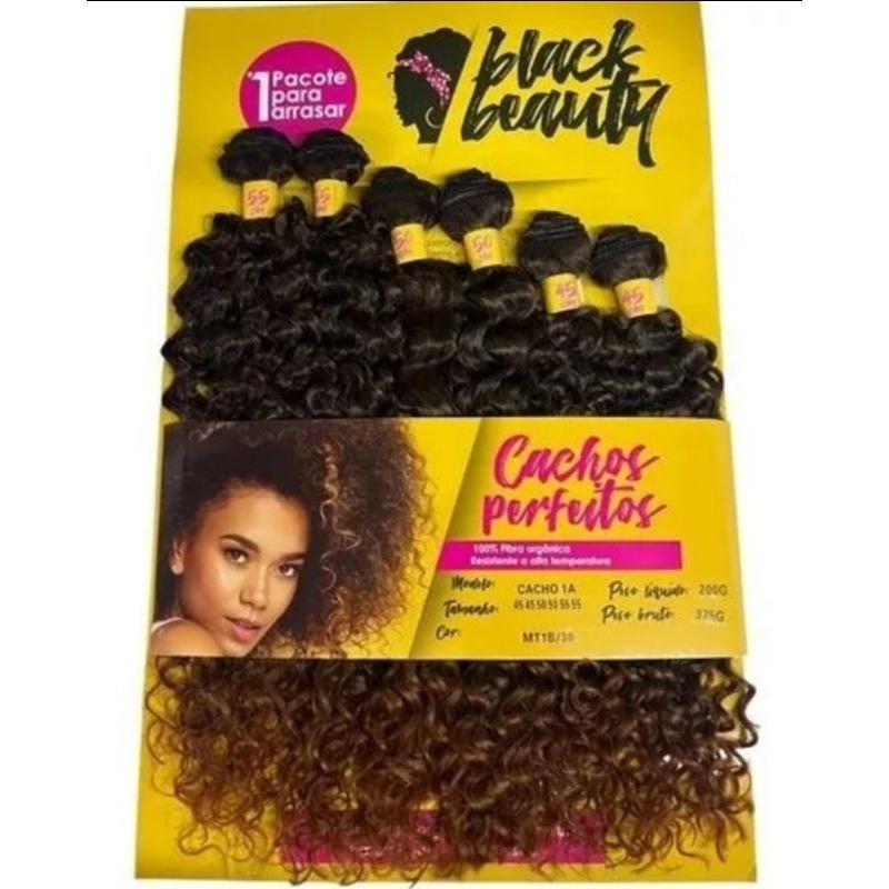 Cabelo de Fibra Orgânica da Linha Cachos Perfeito - Black beauty ...