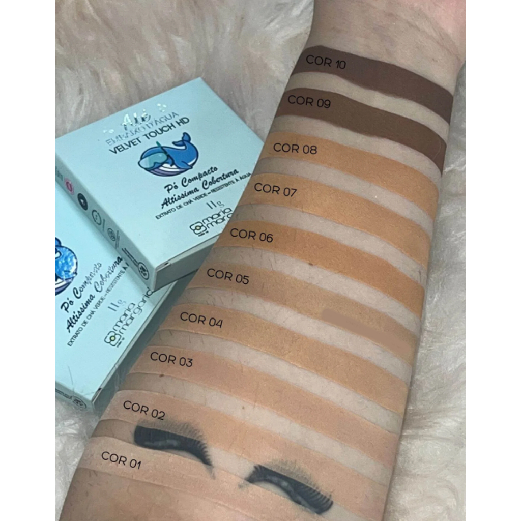 Maria Margarida - Pó Compacto Velvet Touch HD | Shopee Brasil
