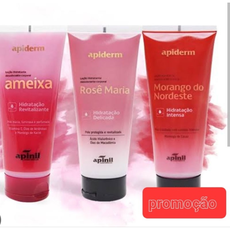 Kit 3 Loção Hidratante Desodorante Corporal 190g Apiderm Apinil (Ameixa ...