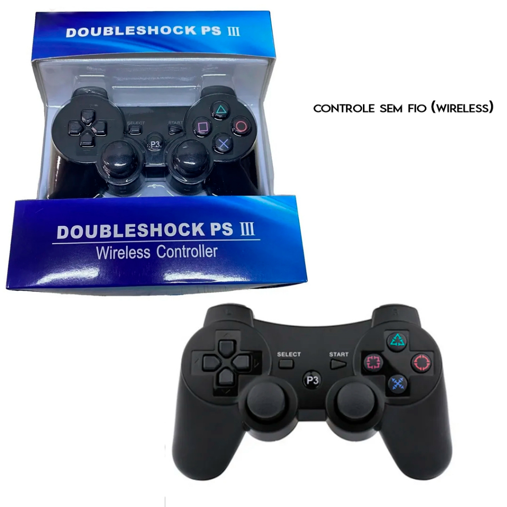 Controle manete ps4 joystick sem Fio com Vibração Preto Controle ...