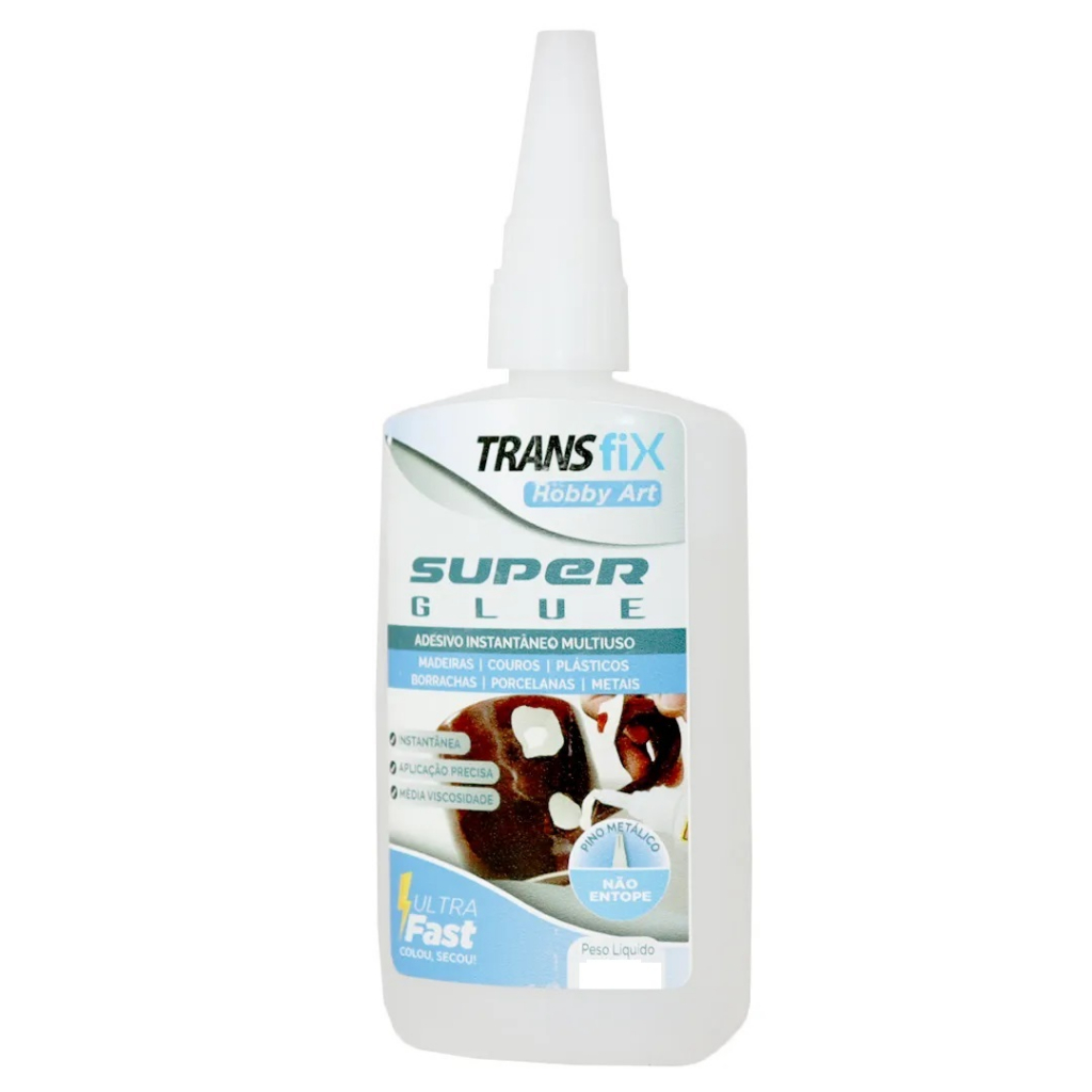 Cola Instantânea Multiuso Secagem Rápida Transfix Super Glue Fast 20g ...