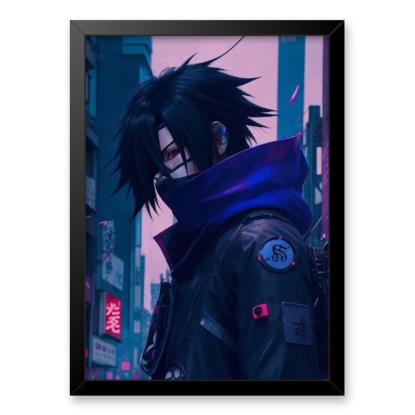 Quadro Decorativo Sasuke Uchiha - Coleção Cyberpunk | Shopee Brasil