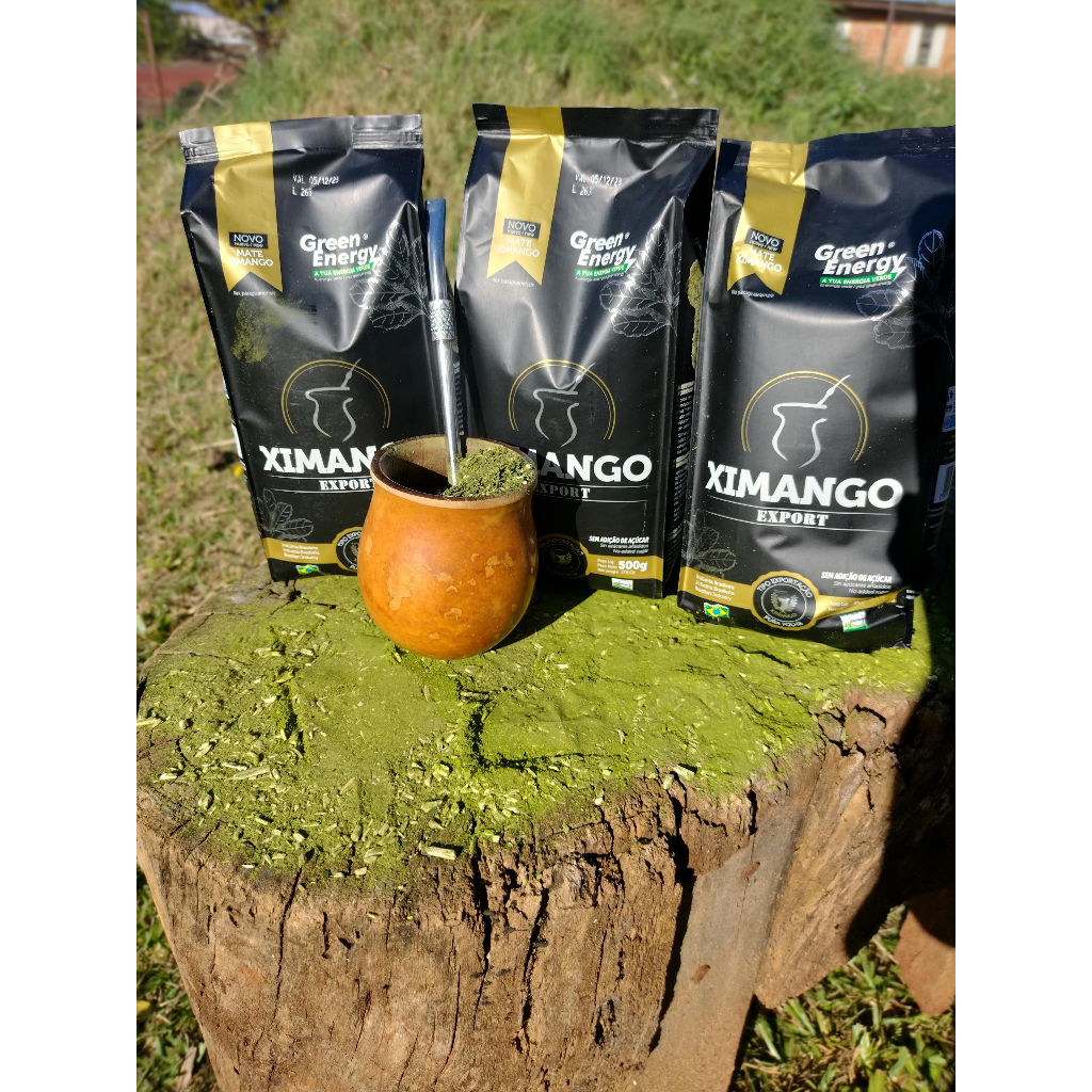 Erva Mate Chimarrão Ximango Export Pura Folha Preta Kit com 3 pacotes ...