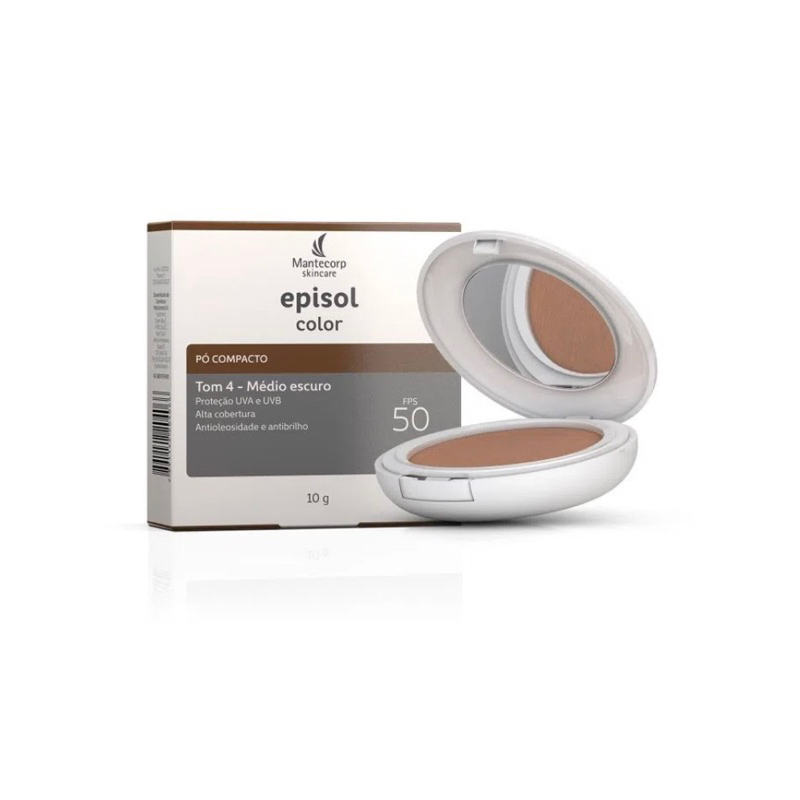 Pó Compacto Episol Color FPS50 Tom 4 Médio Escuro 10g | Shopee Brasil