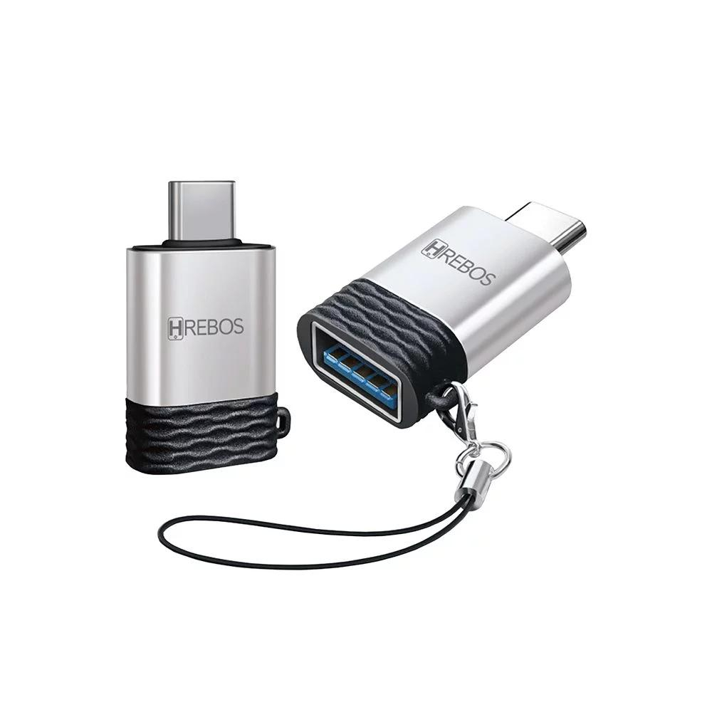 ADAPTADOR OTG HREBOS HS-222 USB-TYPE-C / USB-A F | Shopee Brasil