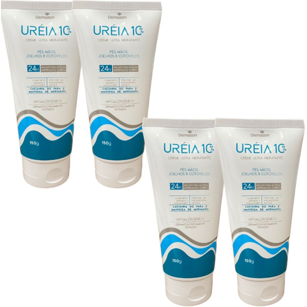 CREME ULTRA HIDRATANTE UREIA 10% 150g DEMAZ0N KIT 4und | Shopee Brasil