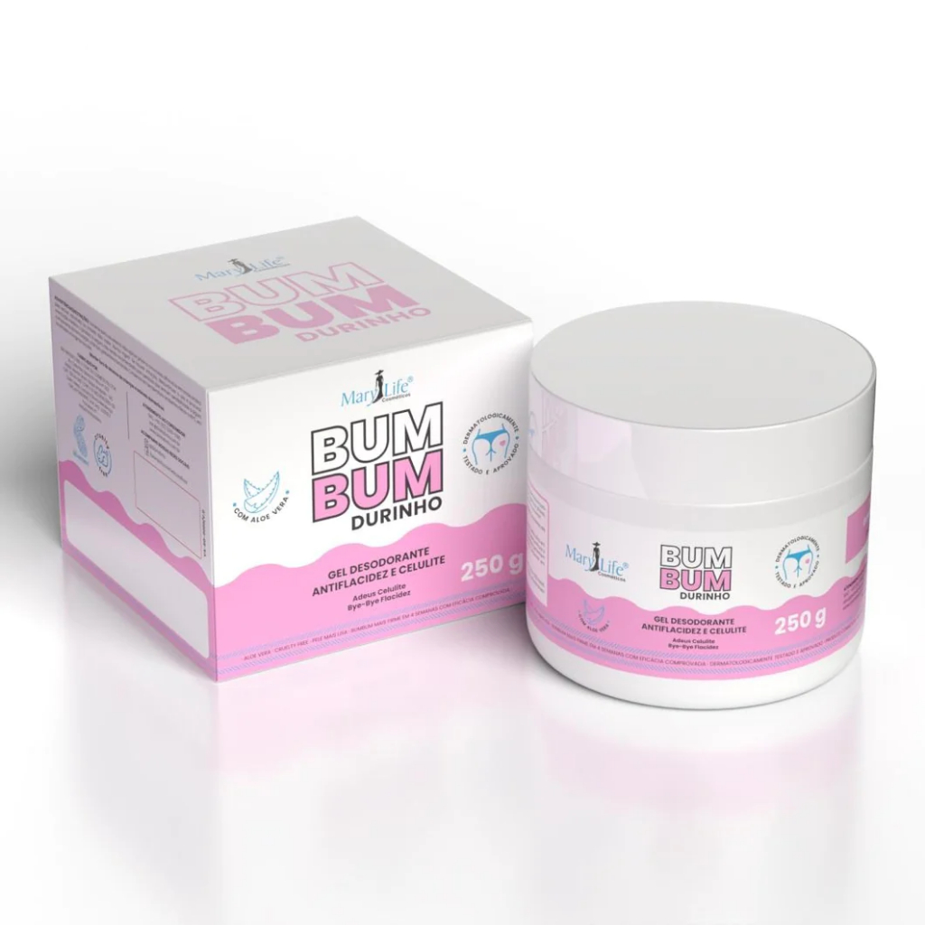 Pomada Bum Bum durinho 250g gel desodorante antiflacidez e celulite ...