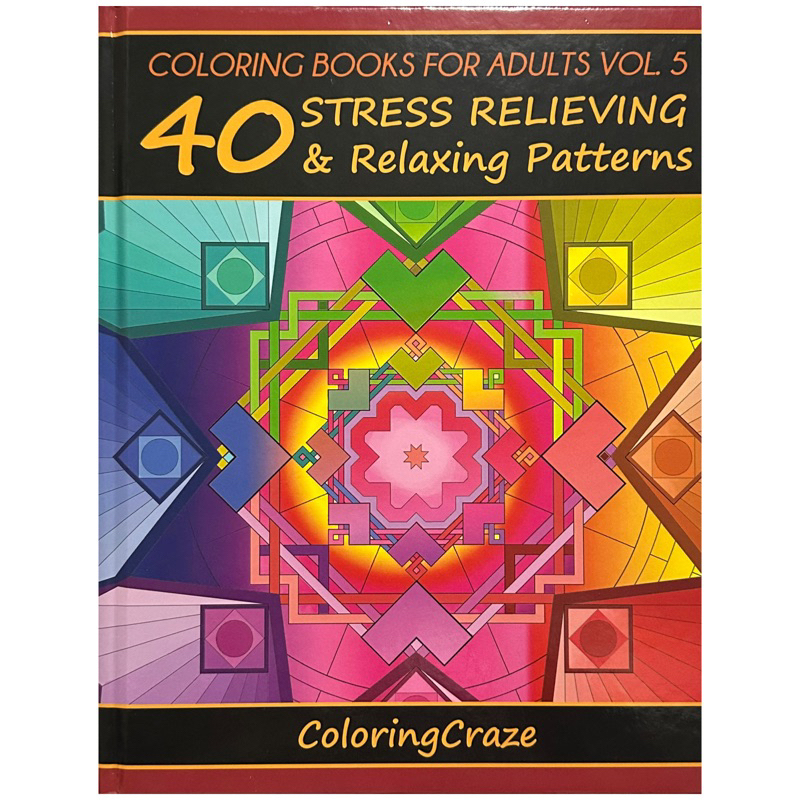 Livro de colorir - 40 Stress Relieving And Relaxing Patterns - Capa ...