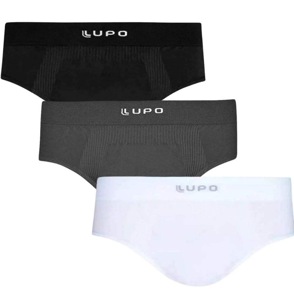 Kit 3 Cueca Slip Lupo Masculino Modal Sem Costura Original Ref 681 ...