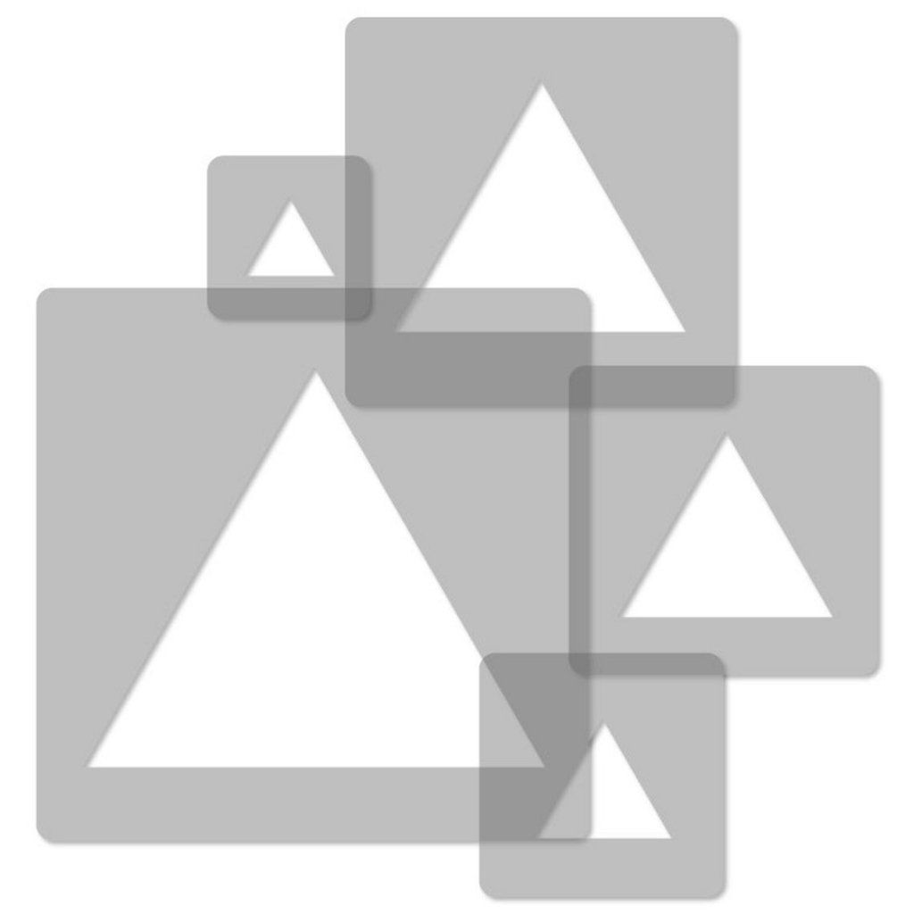 Stencil Kit De Triângulo - Molde Vazado Decoração R-1028 - Stencil Flex ...