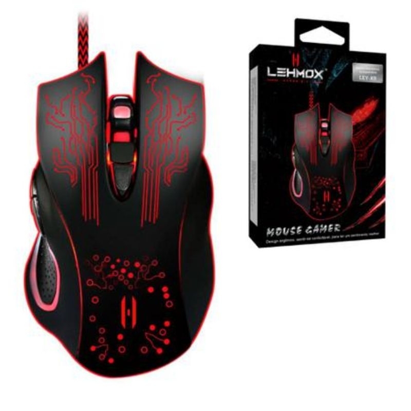 Mouse Gamer Profissional Com 6 Botões Mause com LED RGB Ergonômico DPI 2400 LEY - X9 | Shopee Brasil