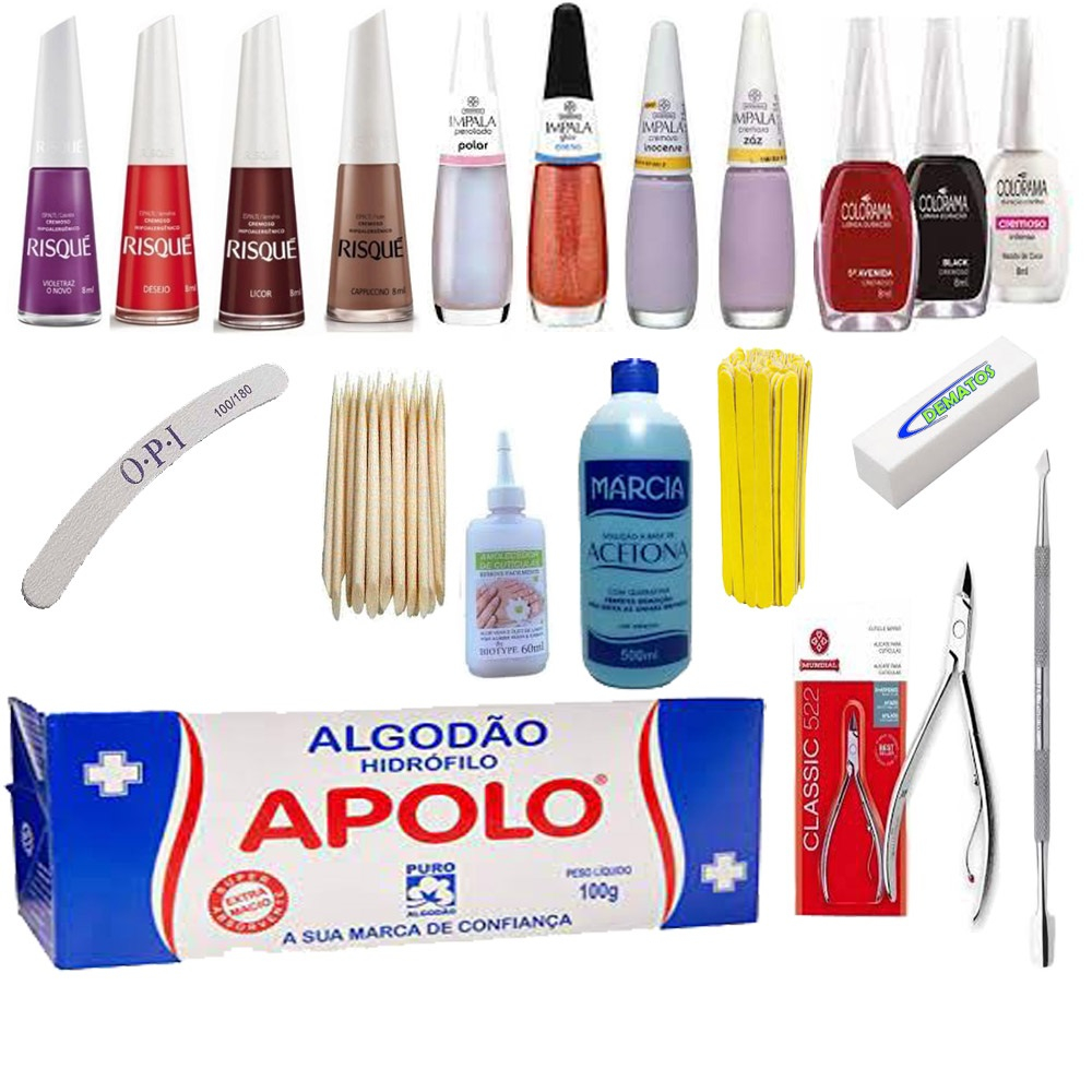 Kit Manicure Completo Para Unhas Fazer em Casa | Shopee Brasil