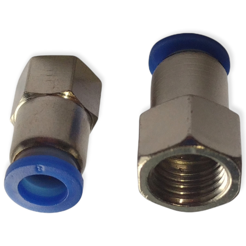 Conexão Pneumática Instantânea - reta FEMEA - Conector Acoplador Engate rápido Rosca BSP ...