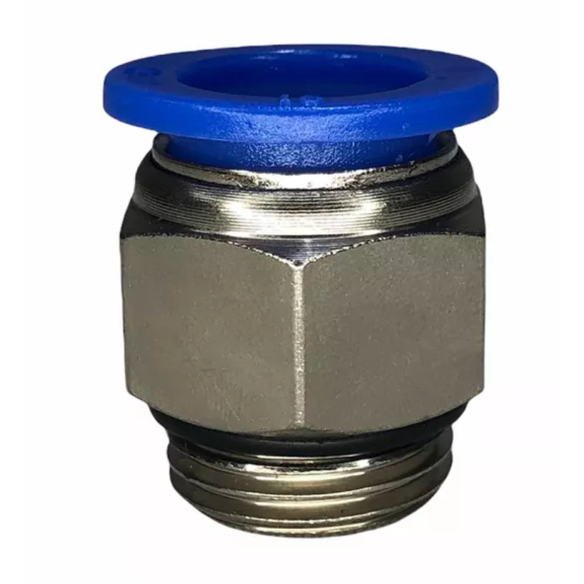 Conexão Pneumática Instantânea - reta macho - Conector Acoplador Engate rápido Rosca BSP ...