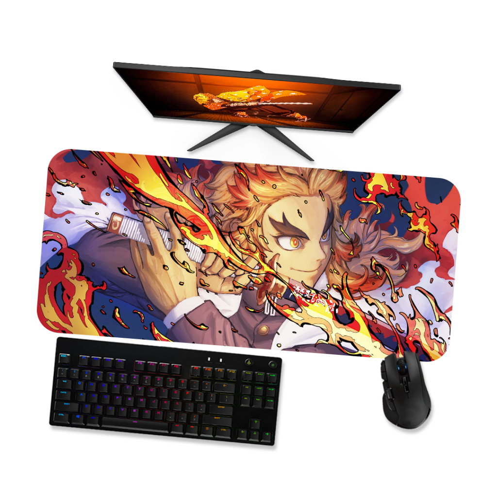Mouse pad Rengoku 1 Demon Slayer Anime - Mousepad Gamer 90x40 80x40 ...