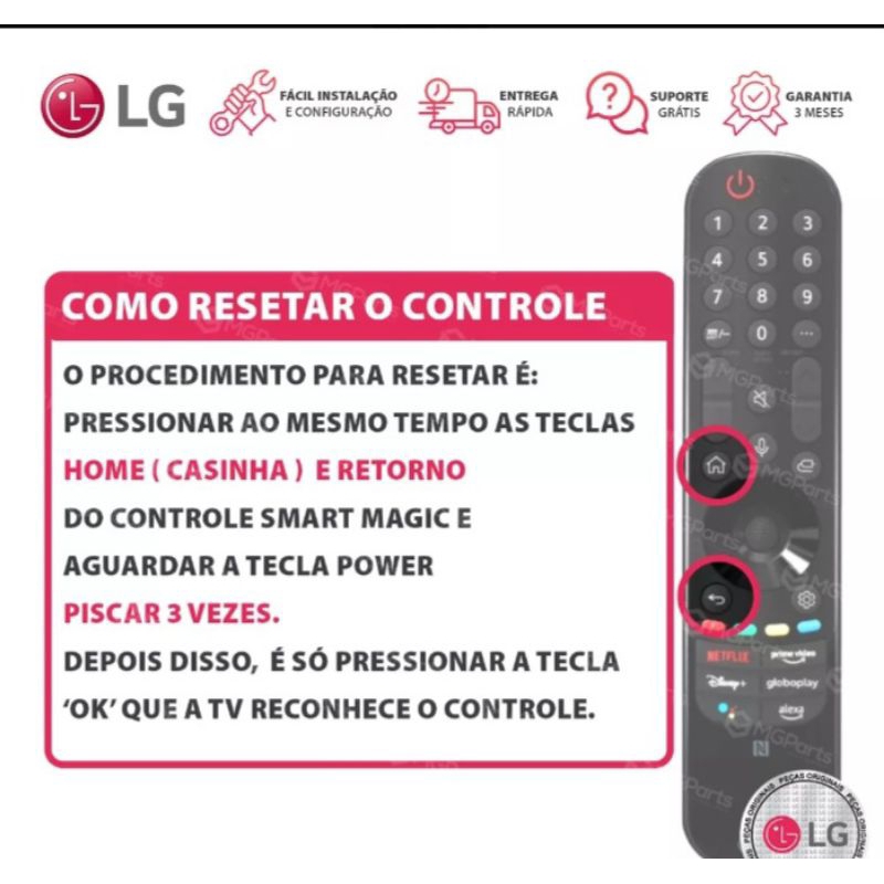 controle remoto magic mr22gn tv lg 2022 original (semi novo) | Shopee ...