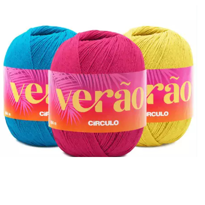 Linha Verão Circulo 406m várias cores croche - trico - macrame | Shopee ...