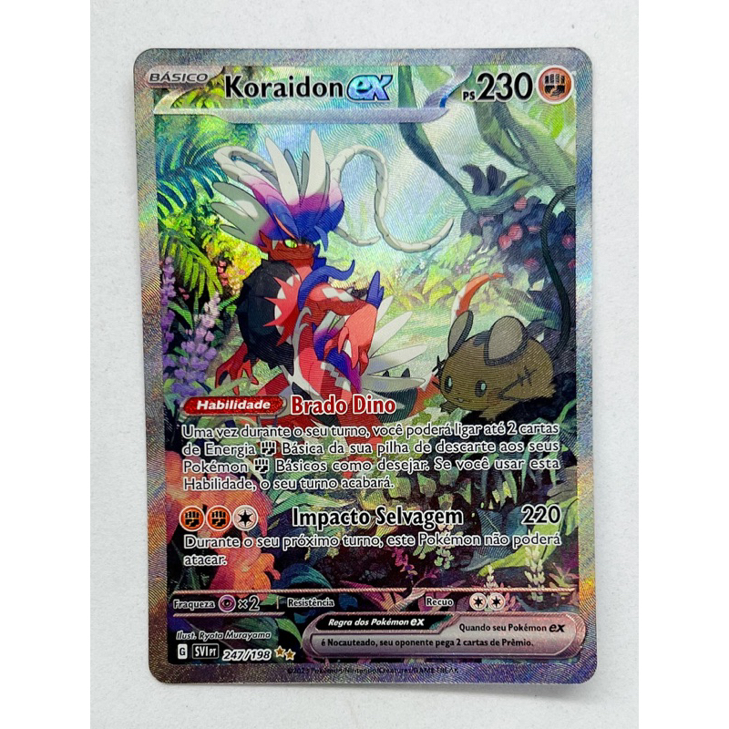 Carta 247/198 TCG Original Copag Pokémon Card Koraidon EX Full Art ...