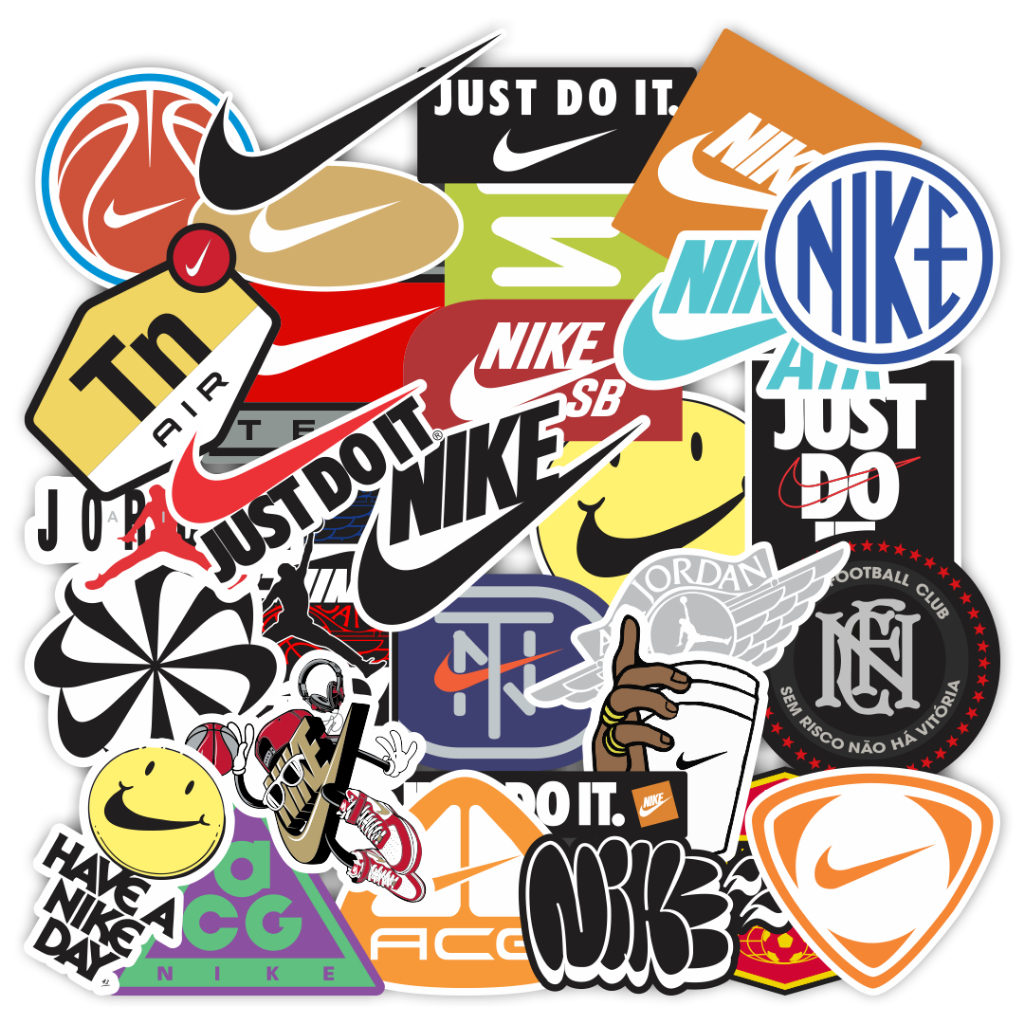 Kit 10 Adesivos NK A prova D'Agua para Notebook ou Skate | Shopee Brasil