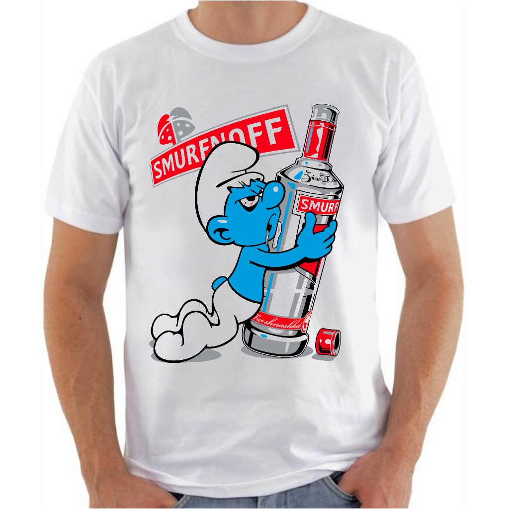 Camiseta os Smurfs Beer Final de Festa | Shopee Brasil