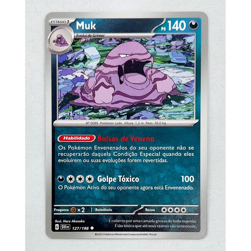 Carta 127/198 Pokémon TCG Original Copag Card Muk | Shopee Brasil