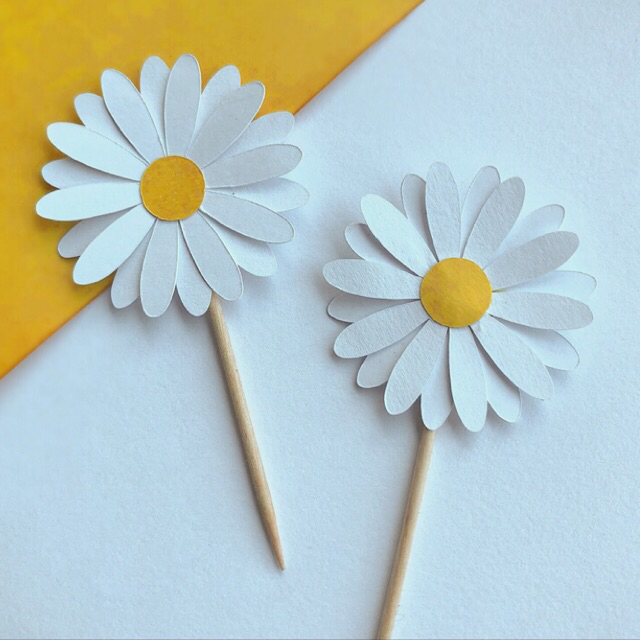 TOPPER PARA DOCES MARGARIDAS | Shopee Brasil