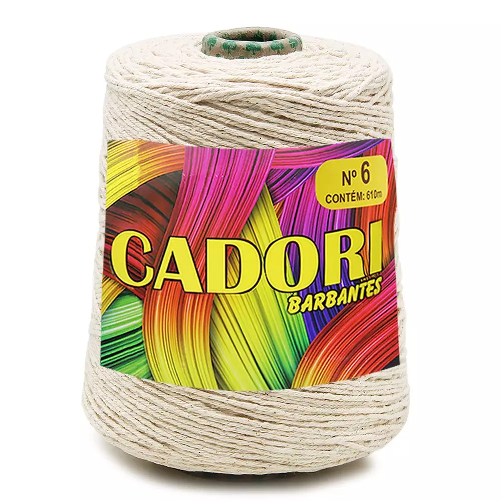 Barbante Cadori Cru N.06 600g 610 metros TEX 885 Crochê e Tricô | Shopee Brasil