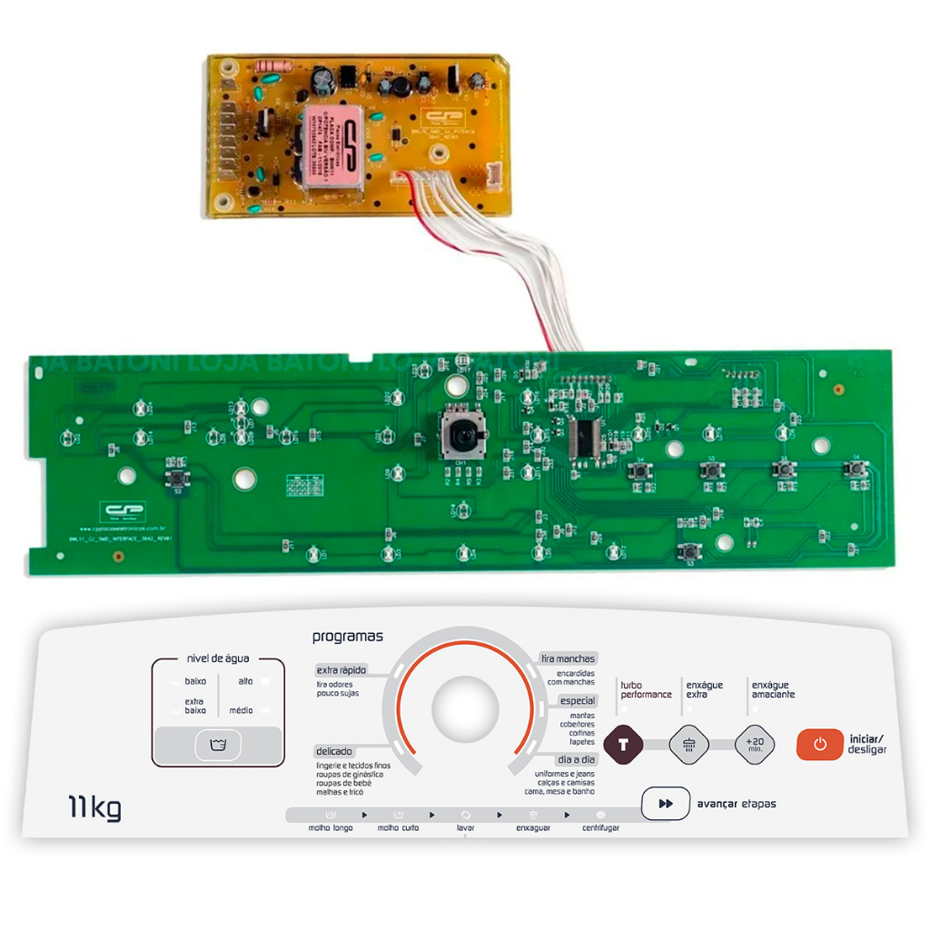 Placa Para Lavadora Brastemp 11kg Bwk11abana + Adesivo | Shopee Brasil