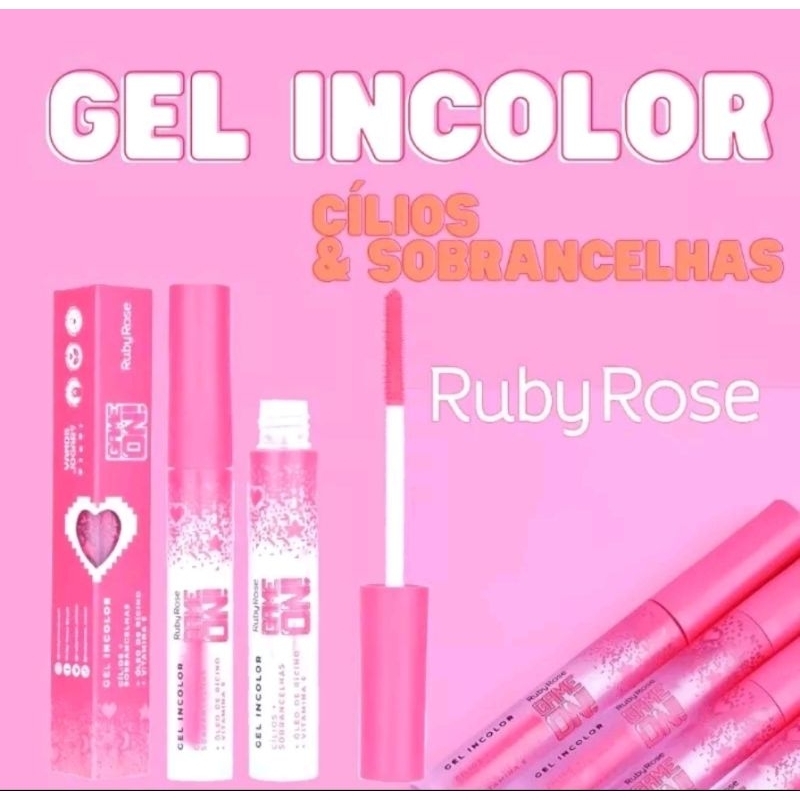 Gel Incolor Para Cílios e Sobrancelhas Game On Ruby Rose | Shopee Brasil