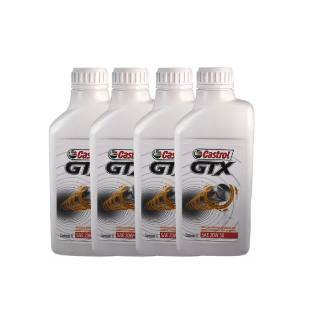 Kit Troca De Óleo 4 Litros Castrol Gtx 20w50 S | Shopee Brasil
