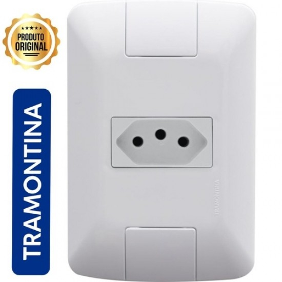 Tomada Simples 10a Linha ARIA S/Parafuso Tramontina Original | Shopee ...