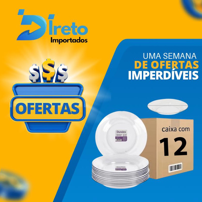 Kit Jogo Com 12 Unidades De Pratos Fundo Para Sopa e Caldo Duralex Nadir Astral Vidro | Shopee ...