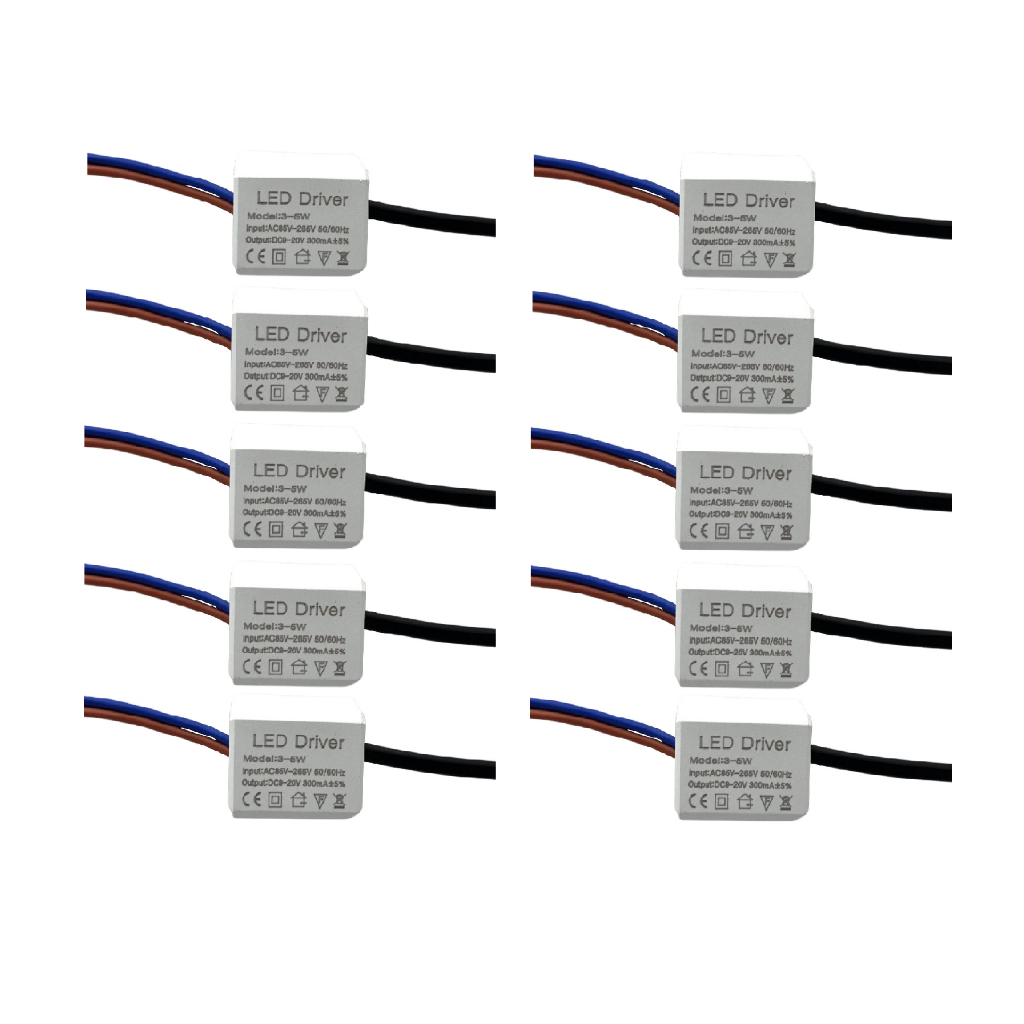 Kit 10 Driver Led Reator Fonte Para Spot 3w A 5w Bivolt | Shopee Brasil