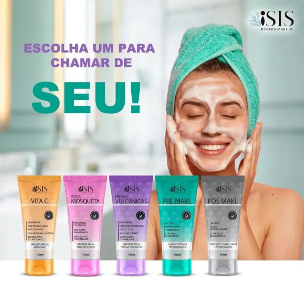 Sabonete Limpeza Facial - Isis Rezende Makeup - Skin Care I Gel ...