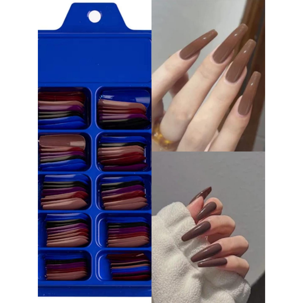 Unhas baralina Postiças 1caixinha com 100 Peças | Shopee Brasil