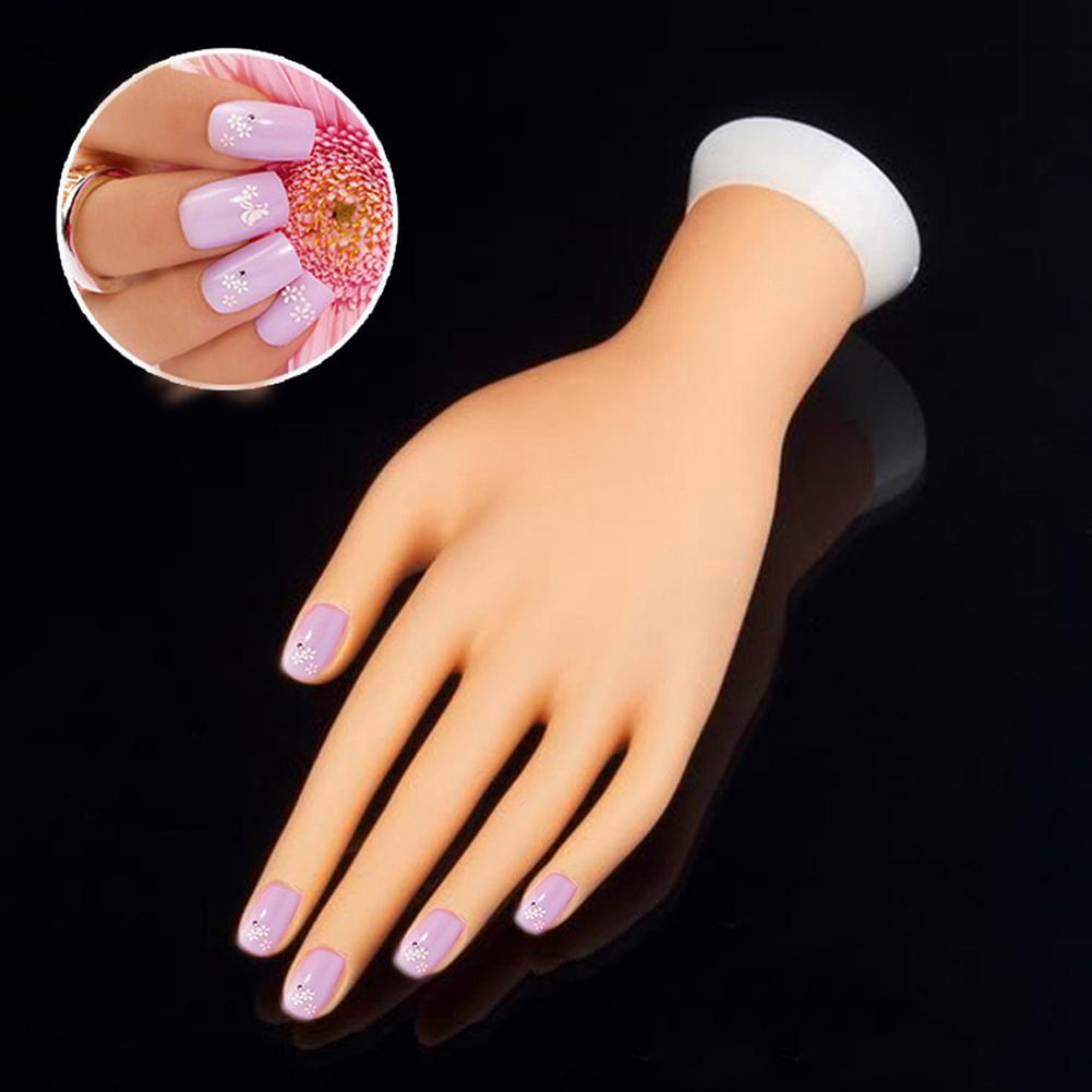 Mão de Treino Realista Flexível Para Manicure Colocação de Unha ...