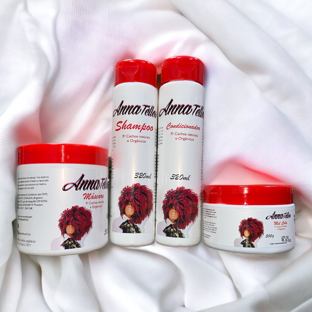 Kit Anna Telles Tratamento Completo Cachos Mel Cola shampoo ...