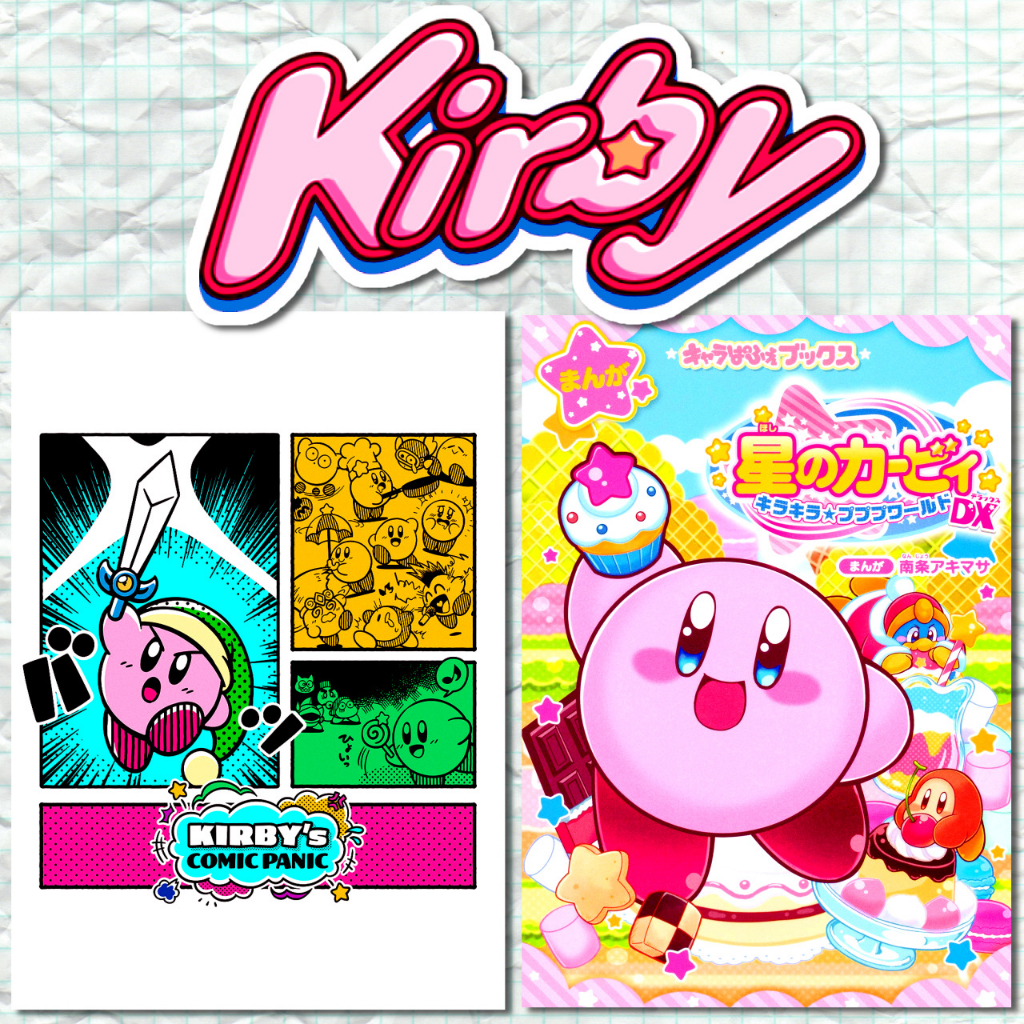 Poster Kirby Nintendo A4 Adesivo Material Escolar Caderno Personalizado ...
