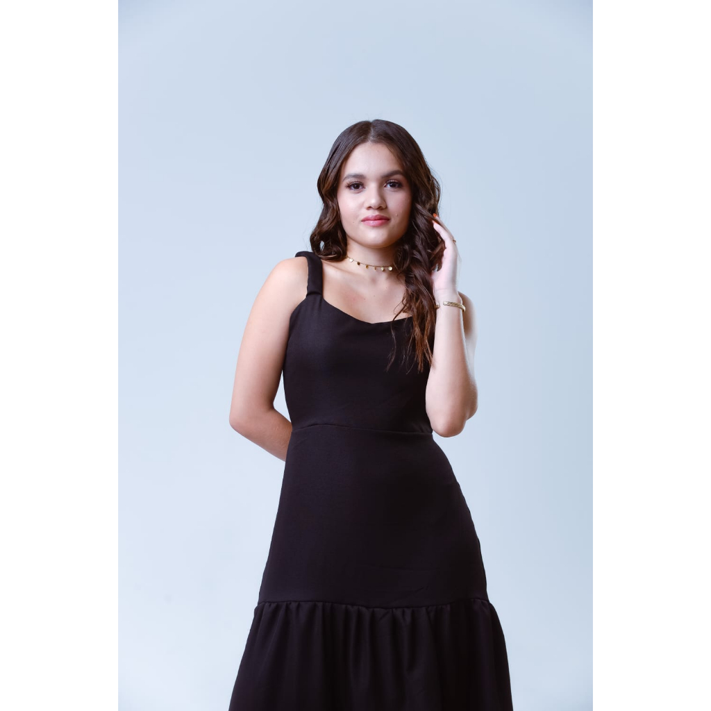 Vestido Longo Tecido em Mosscrepe (Milly Moda Infantil) | Shopee Brasil