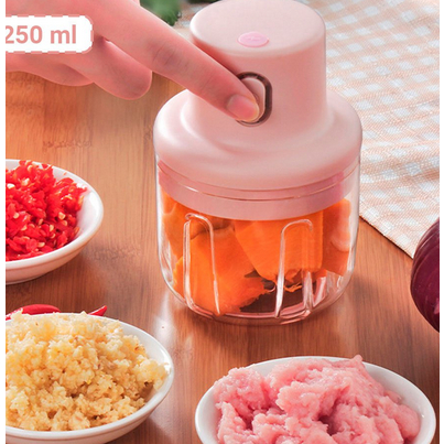 Mini Processador Elétrico Alimentos 100 a 250 ML Recarregável U / 250ML | Shopee Brasil